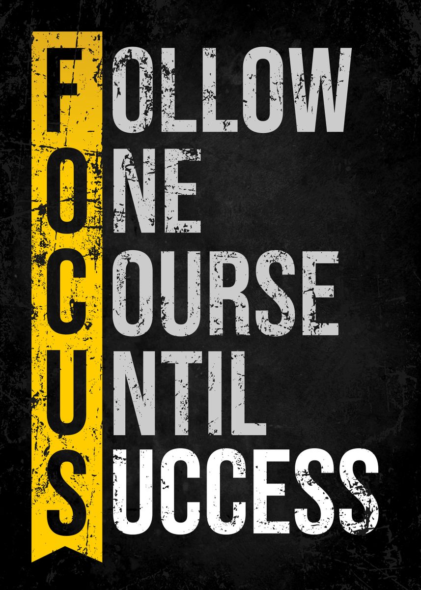 'FOCUS meaning' Poster, picture, metal print, paint by yunur mawan ...