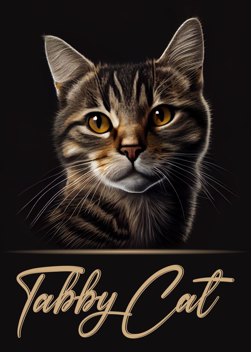 'Tabby Cat' Poster by Artistic Paradigms | Displate