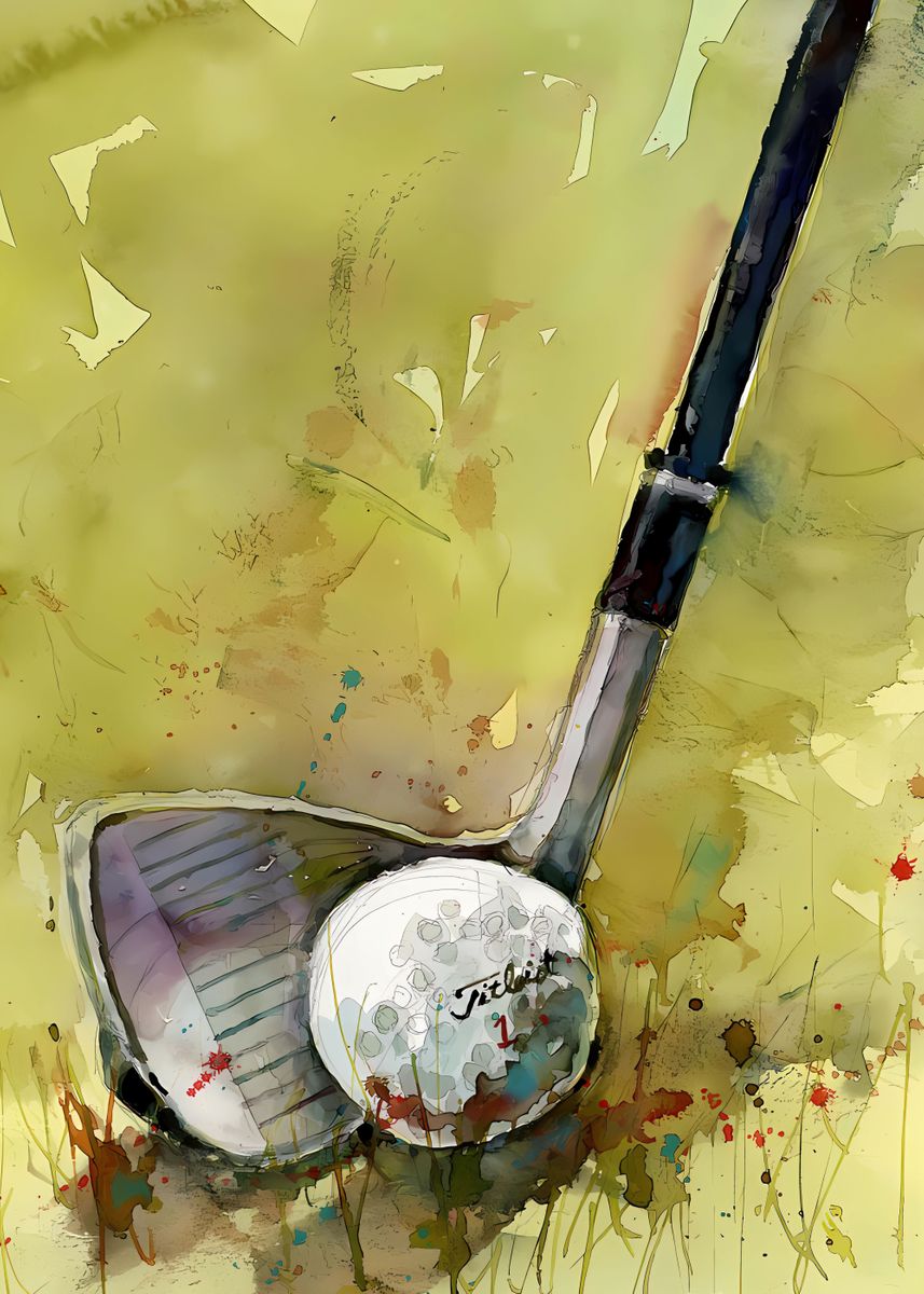 'Golf and Putt' Poster, picture, metal print, paint by Robet Erick ...