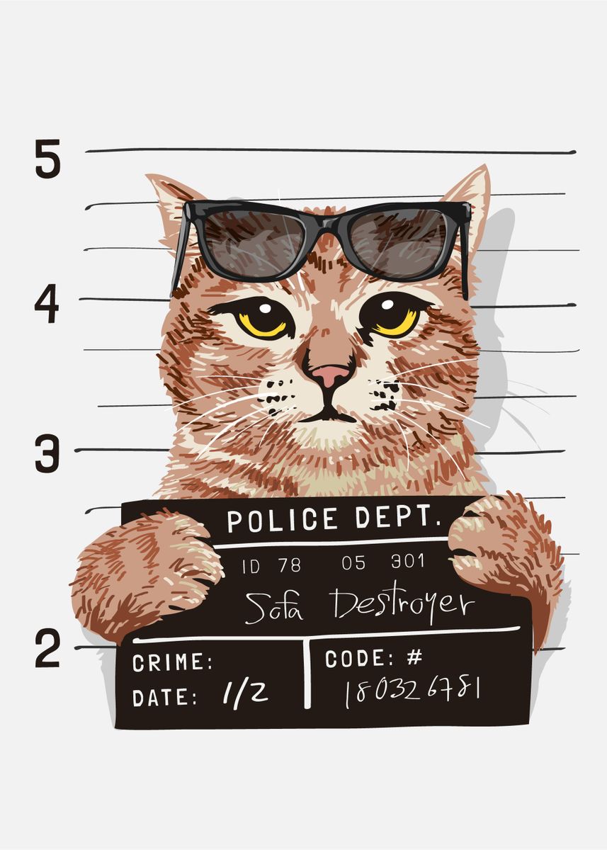'Cute Cat Meme' Poster, picture, metal print, paint by Alex Romiro ...
