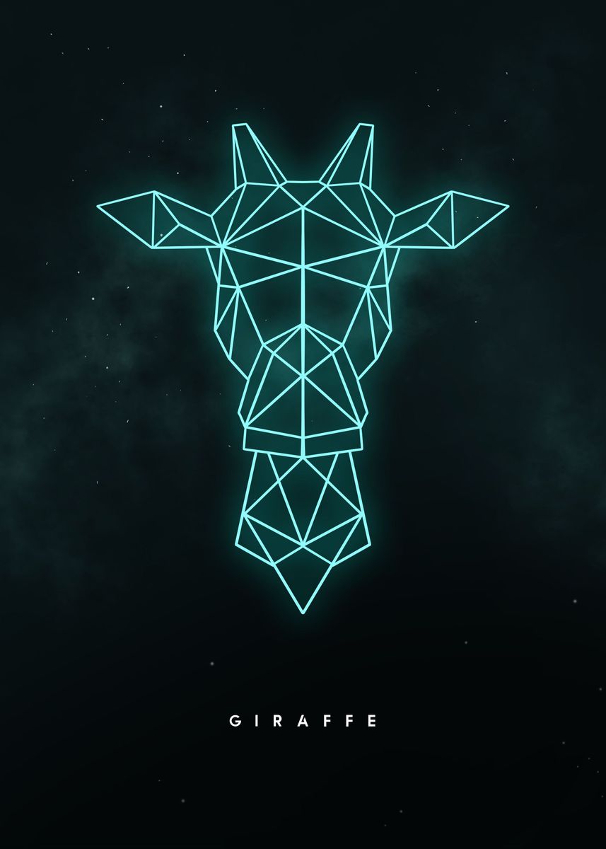 'giraffe star' Poster, picture, metal print, paint by masn | Displate