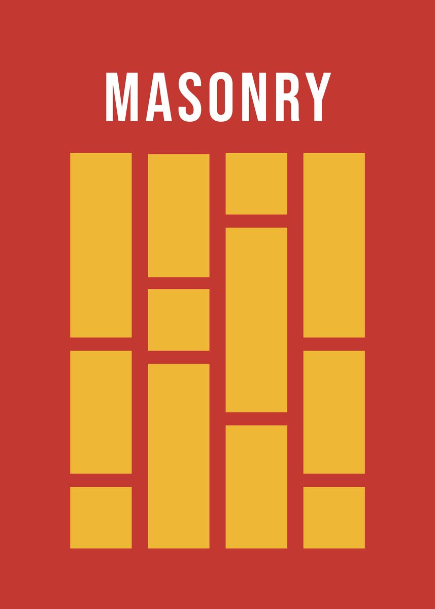 'Masonry Geometry' Poster by Wisnu Harjanta | Displate