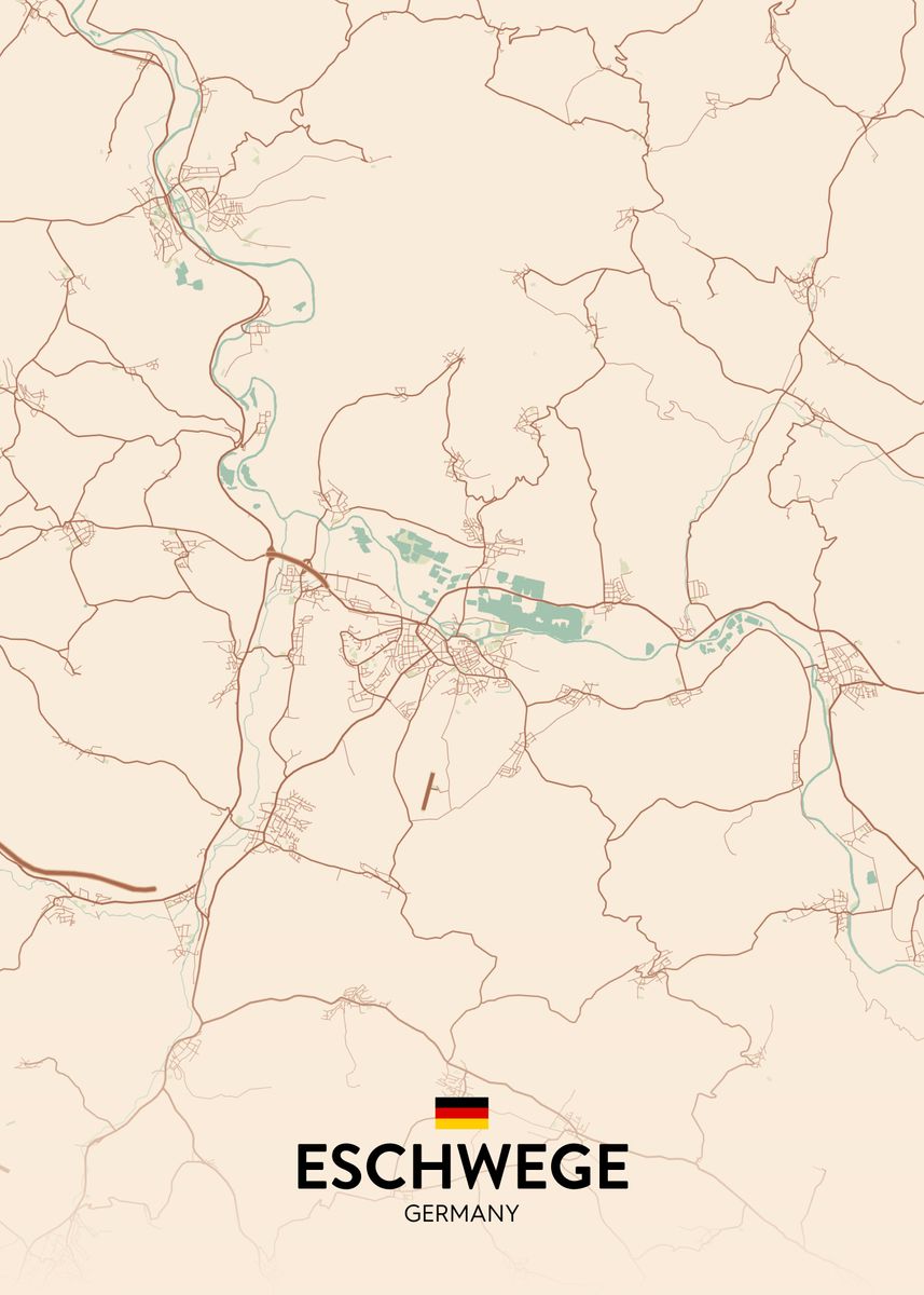 'Eschwege DE' Poster, picture, metal print, paint by IMR Designs | Displate