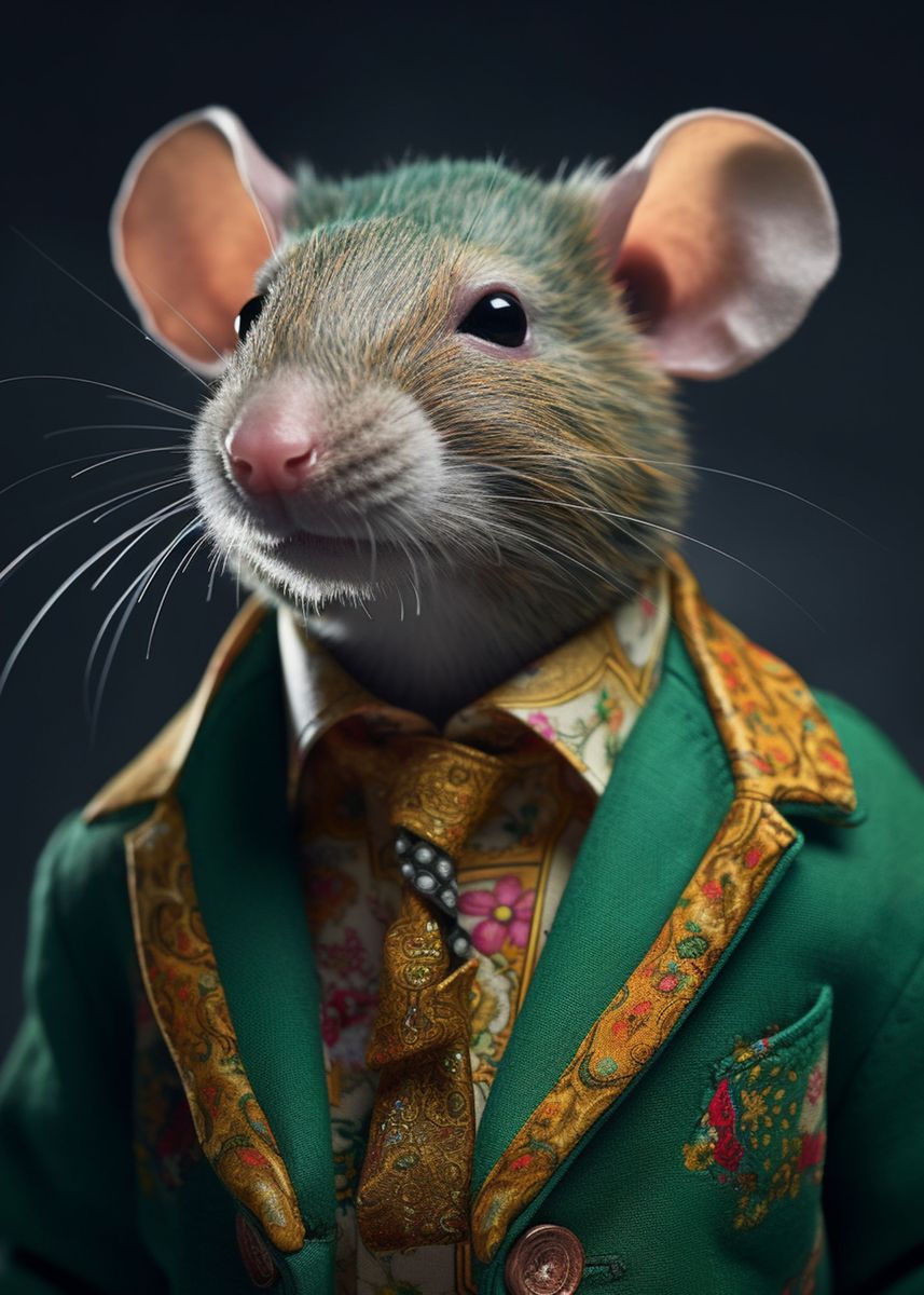 'Fashion Style Mouse' Poster, picture, metal print, paint by Fachrul ...