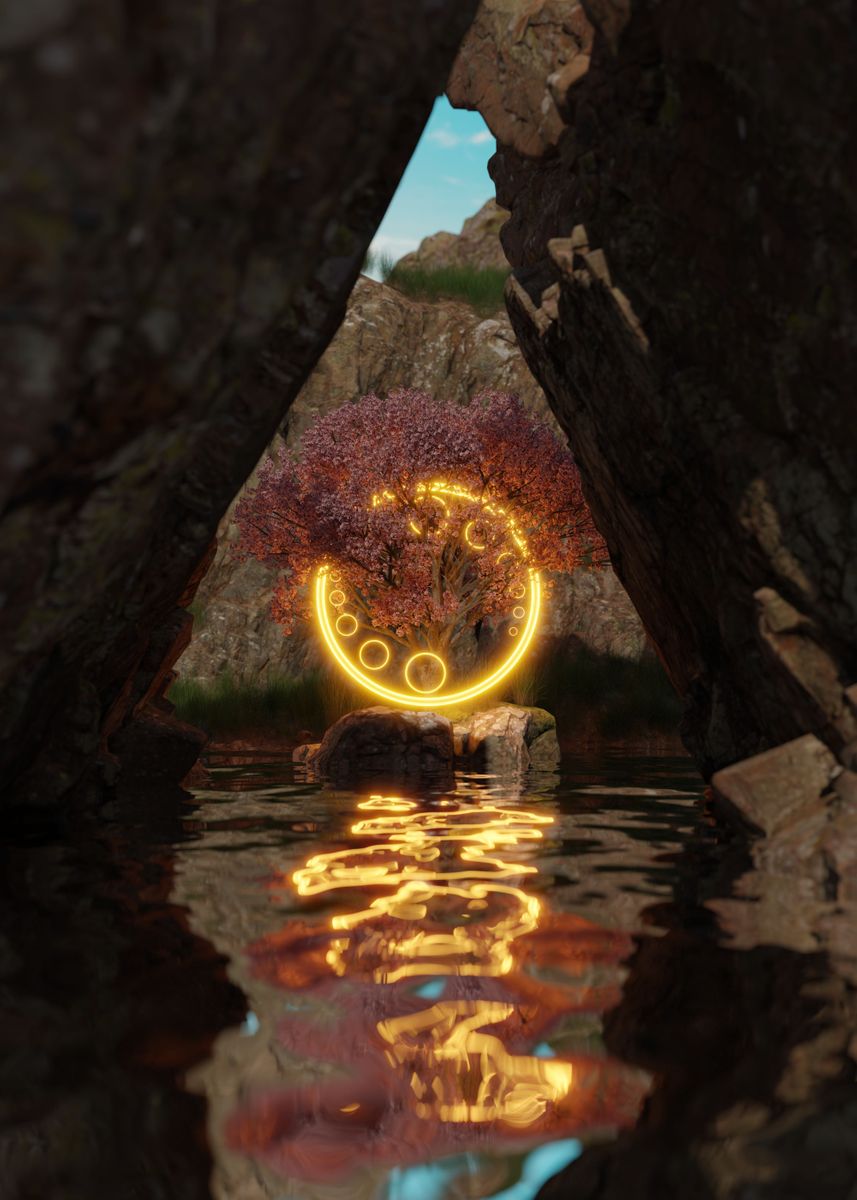 'Sakura' Poster, picture, metal print, paint by Blake Audette | Displate