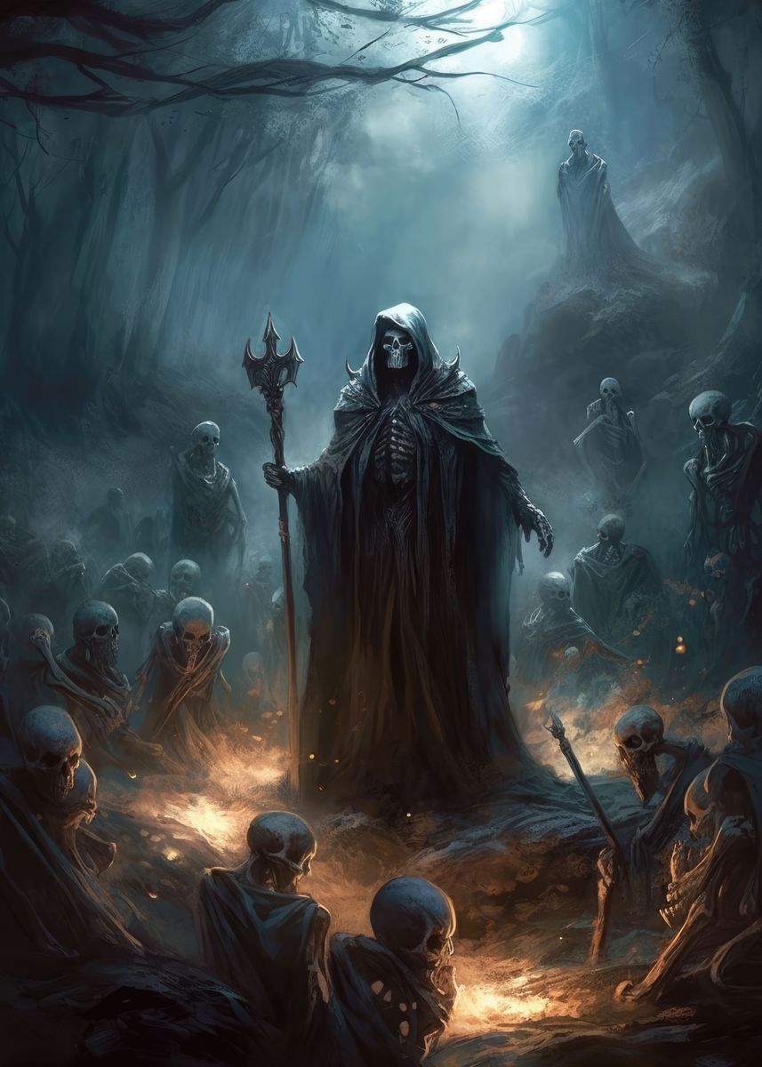 'Fearsome Dark Summoning' Poster, picture, metal print, paint by ...