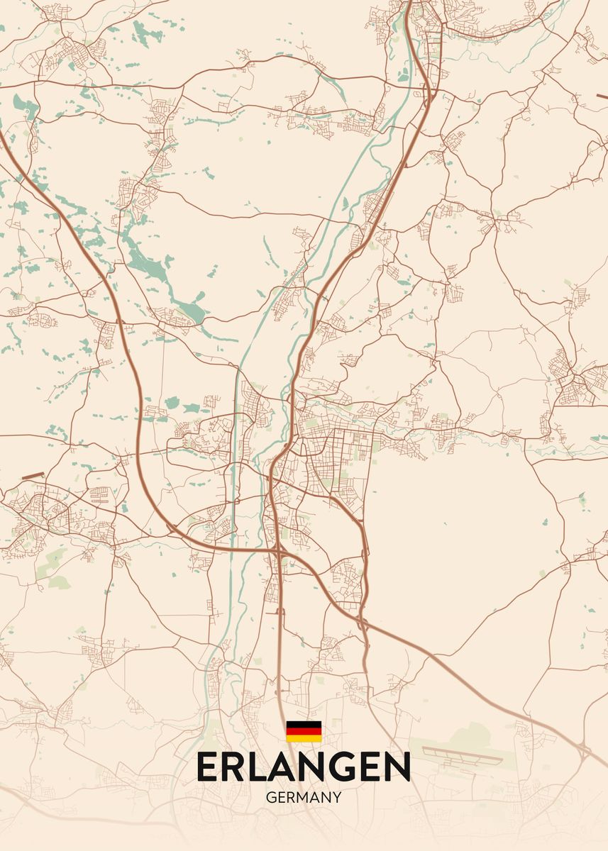 'Erlangen DE' Poster by IMR Designs | Displate