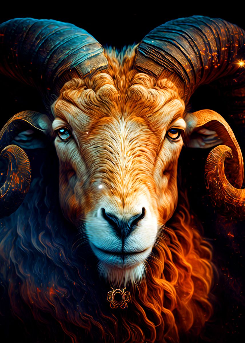 'Goat' Poster, picture, metal print, paint by bds land | Displate