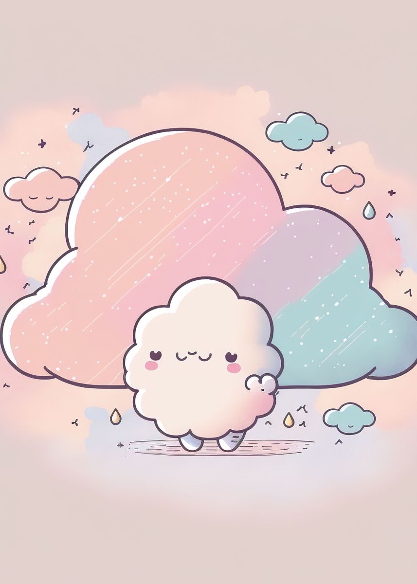 'cloud cute ' Poster by DEMON SPACE | Displate