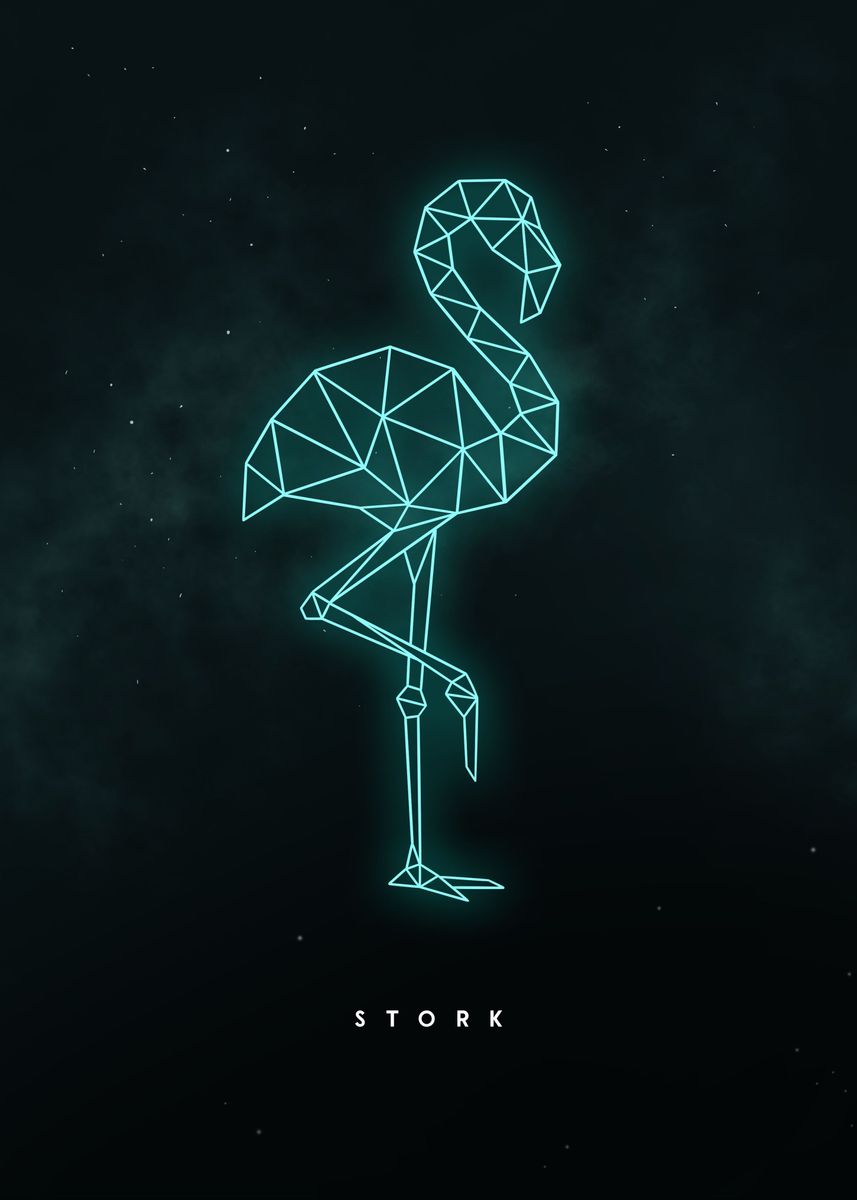 'stork star' Poster, picture, metal print, paint by masn | Displate