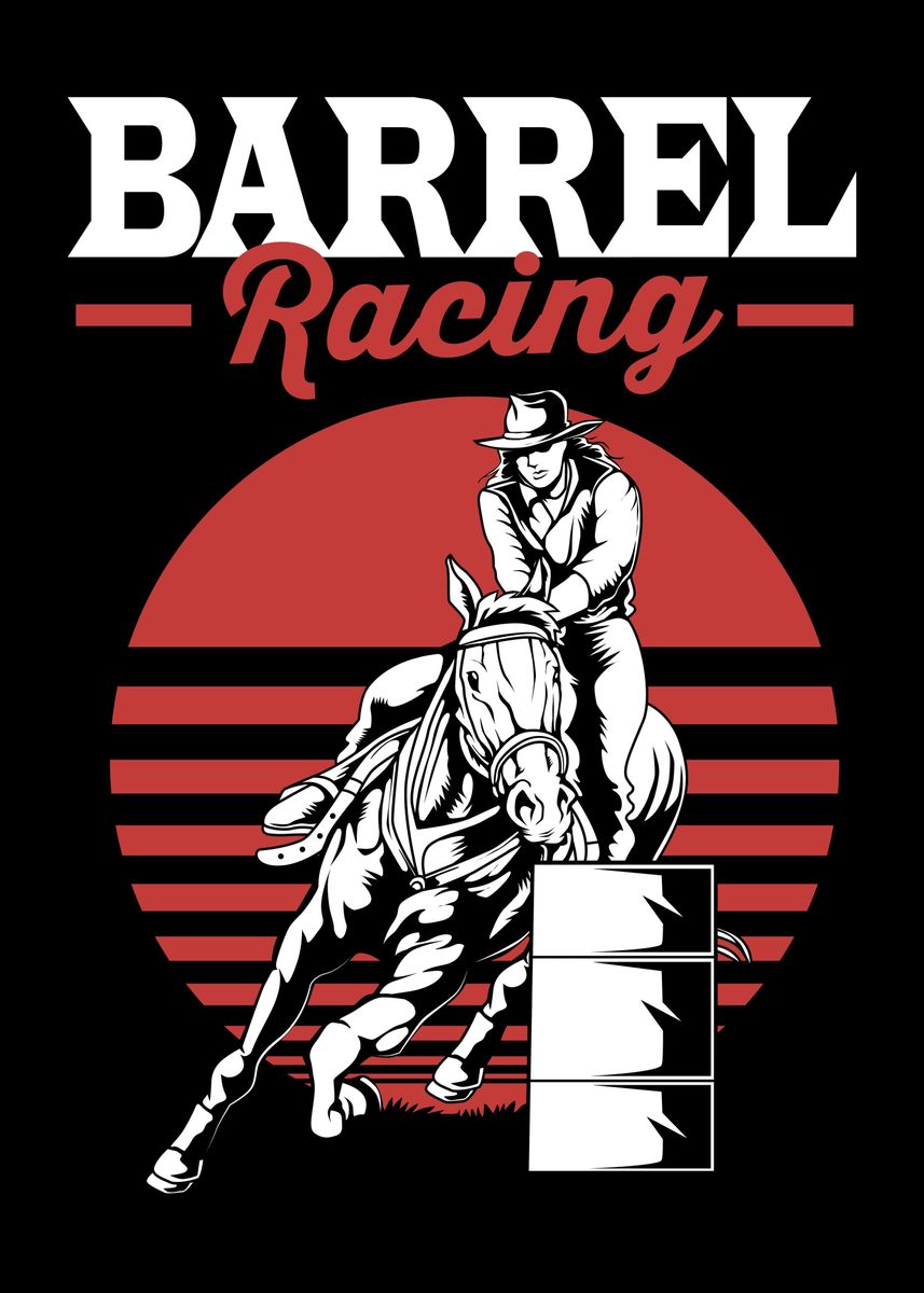 'Barrel Racing' Poster by FunnyGifts | Displate
