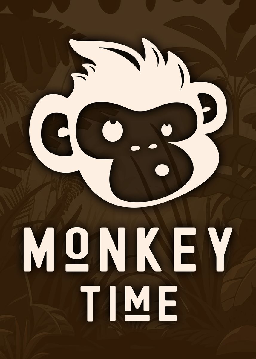 'Monkey Time' Poster by 84PixelDesign | Displate