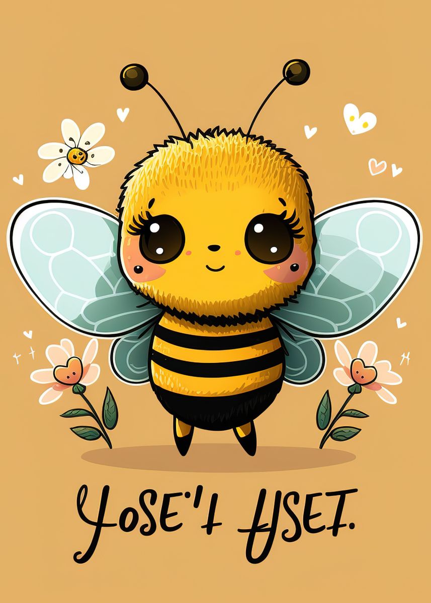 'cute bee ' Poster by laney tess | Displate