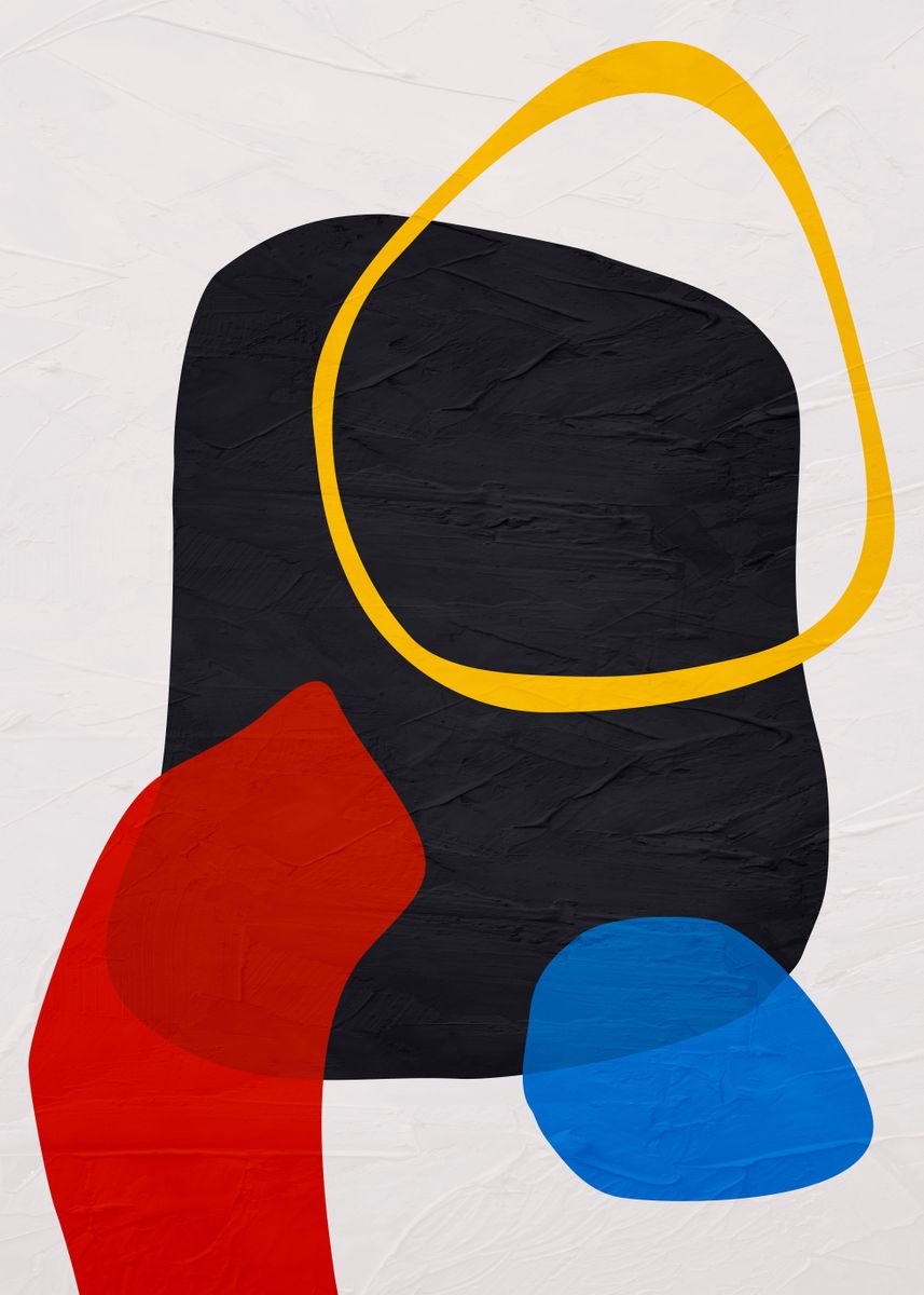 'ORGANIC ABSTRACT SHAPES' Poster, picture, metal print, paint by ...