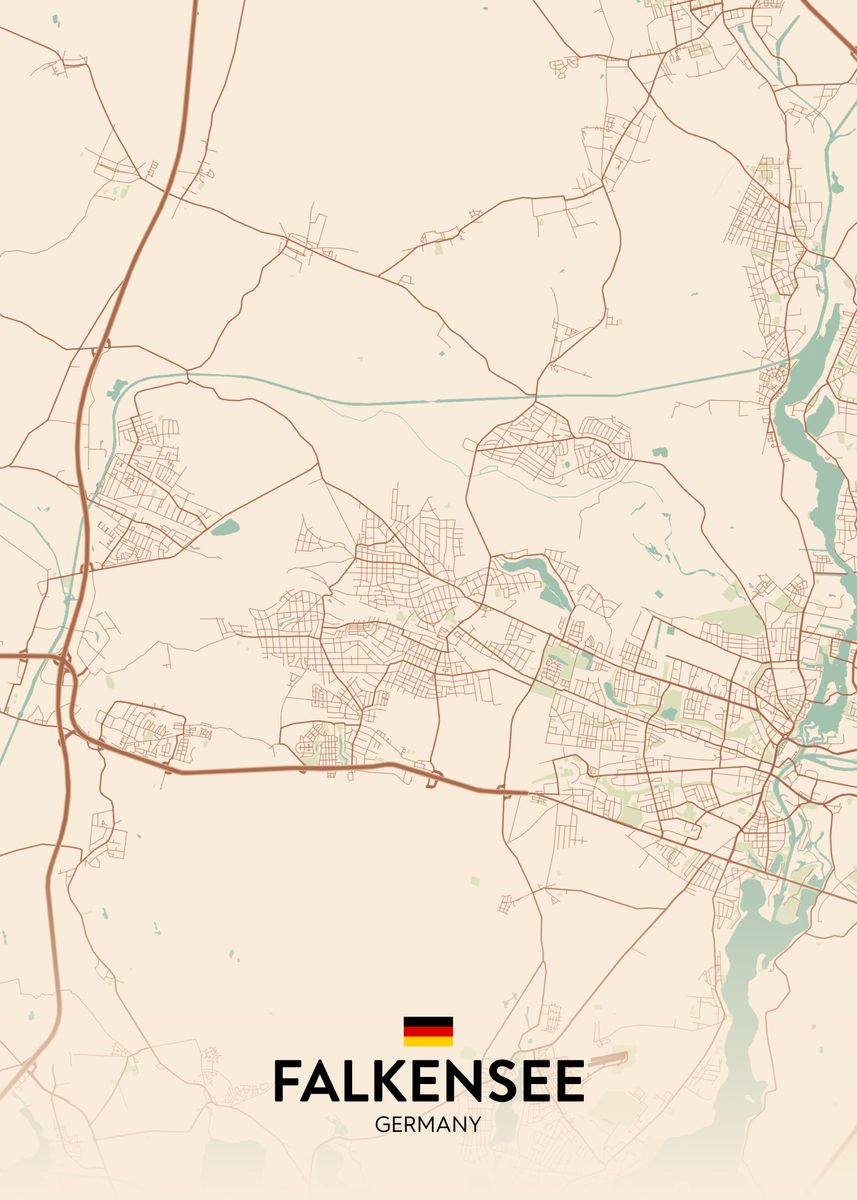 'Falkensee DE' Poster, picture, metal print, paint by IMR Designs ...