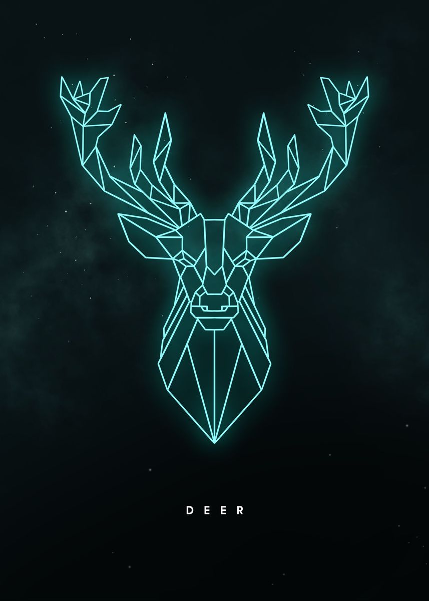 'Deer Star' Poster, picture, metal print, paint by masn | Displate