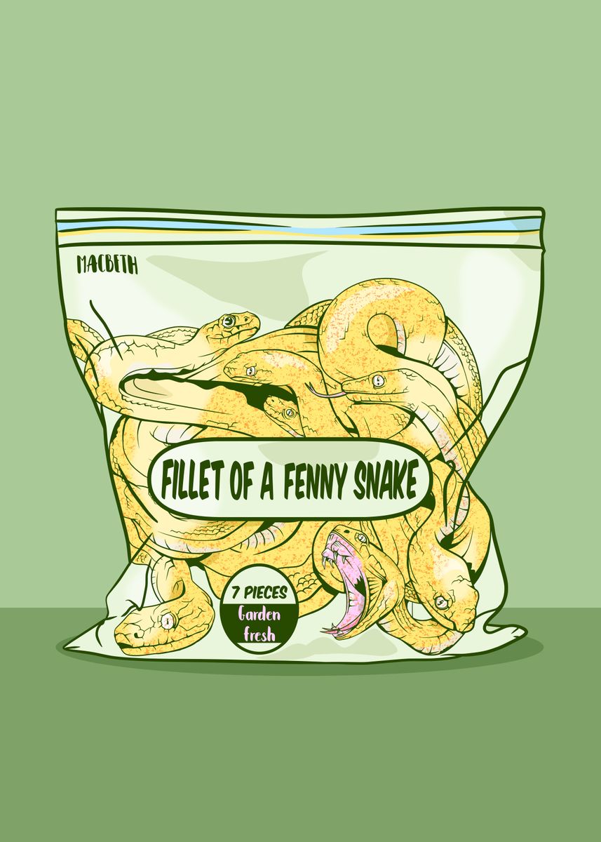 'Fillet of a fenny snake' Poster, picture, metal print, paint by ...