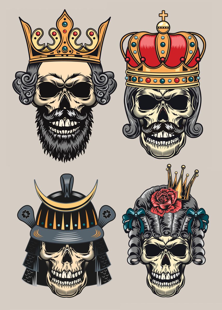 'Skull Style' Poster, picture, metal print, paint by MRFAST | Displate