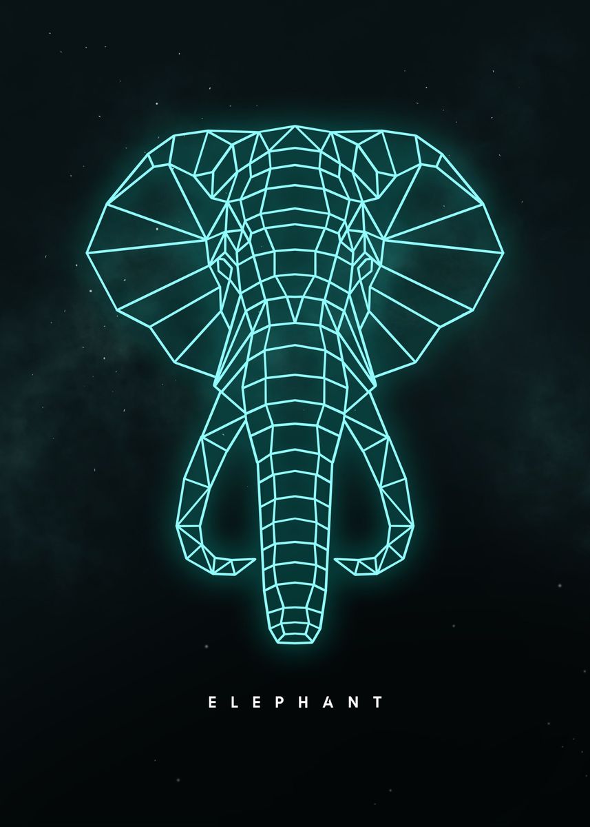 'Elephant Star' Poster, picture, metal print, paint by masn | Displate