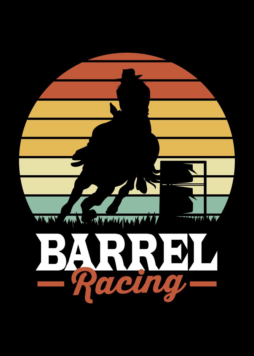 'Barrel Racing Racer' Poster, picture, metal print, paint by FunnyGifts ...