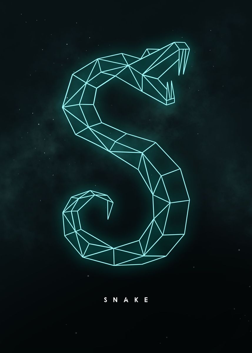 'snake stars' Poster, picture, metal print, paint by masn | Displate