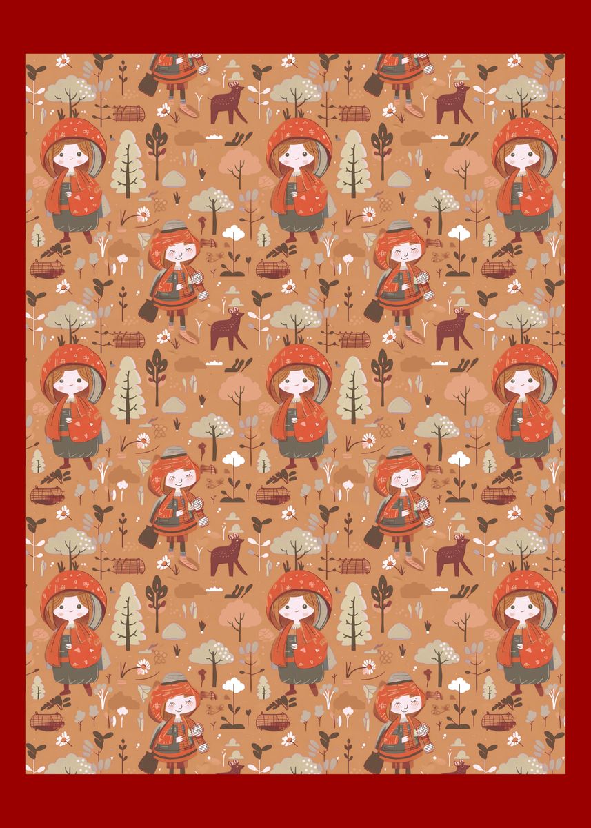'Little red riding hood in' Poster by Remotexiles | Displate