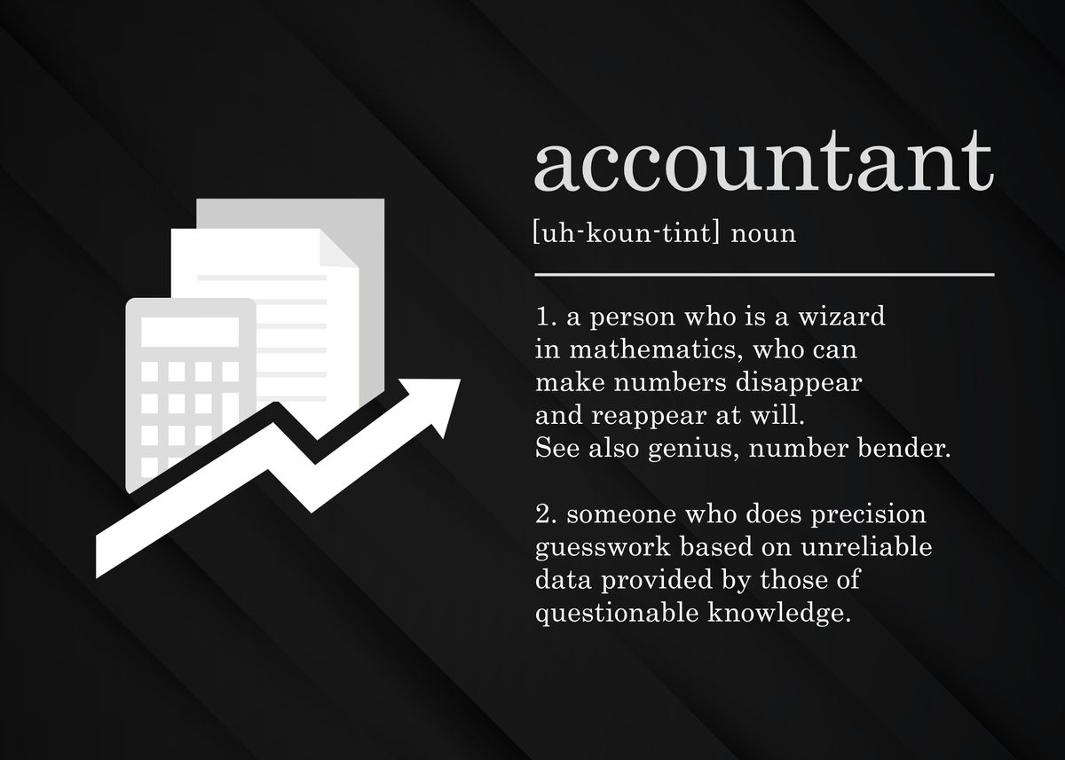'Accountant Definition' Poster by 84PixelDesign | Displate