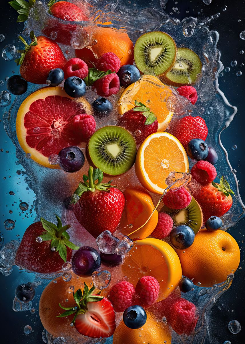 'Fresh Splash 8' Poster, picture, metal print, paint by Michael ...