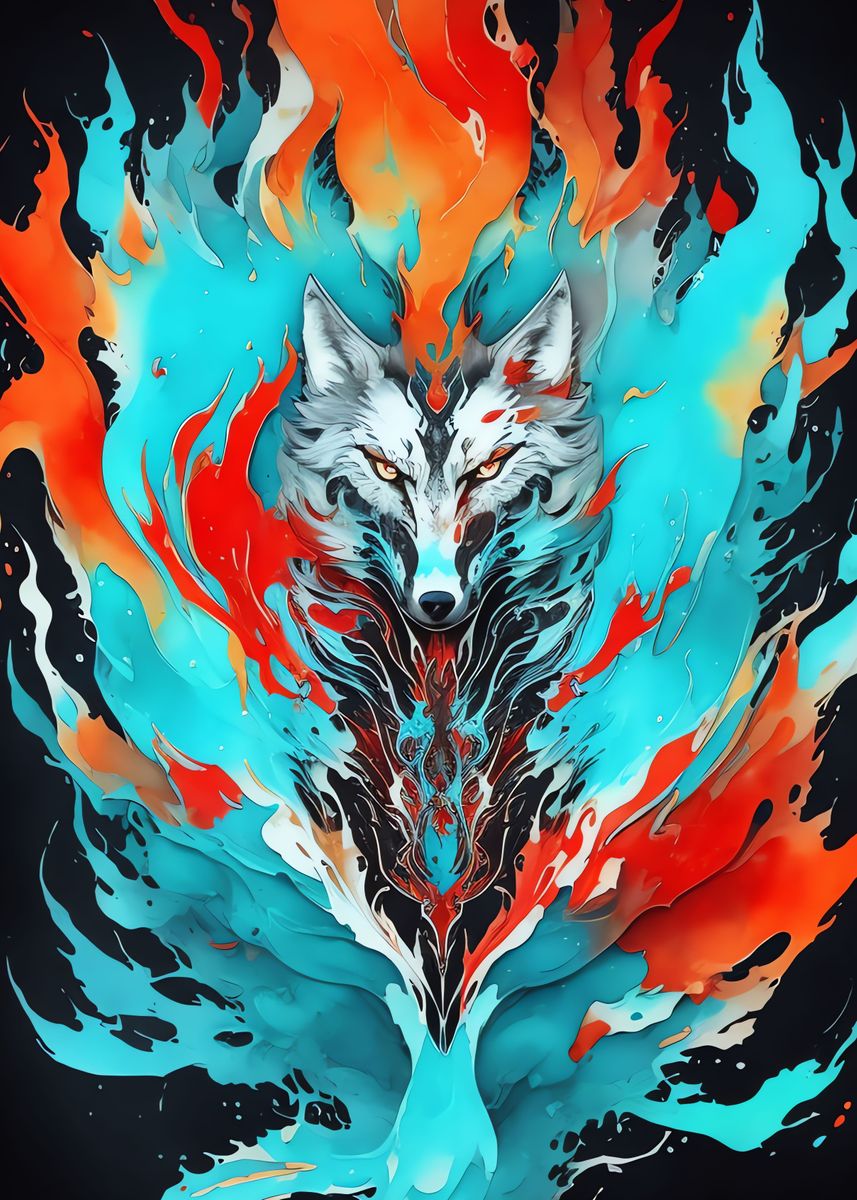 'Wolf Soul Spirit' Poster, picture, metal print, paint by Alex Bayu ...