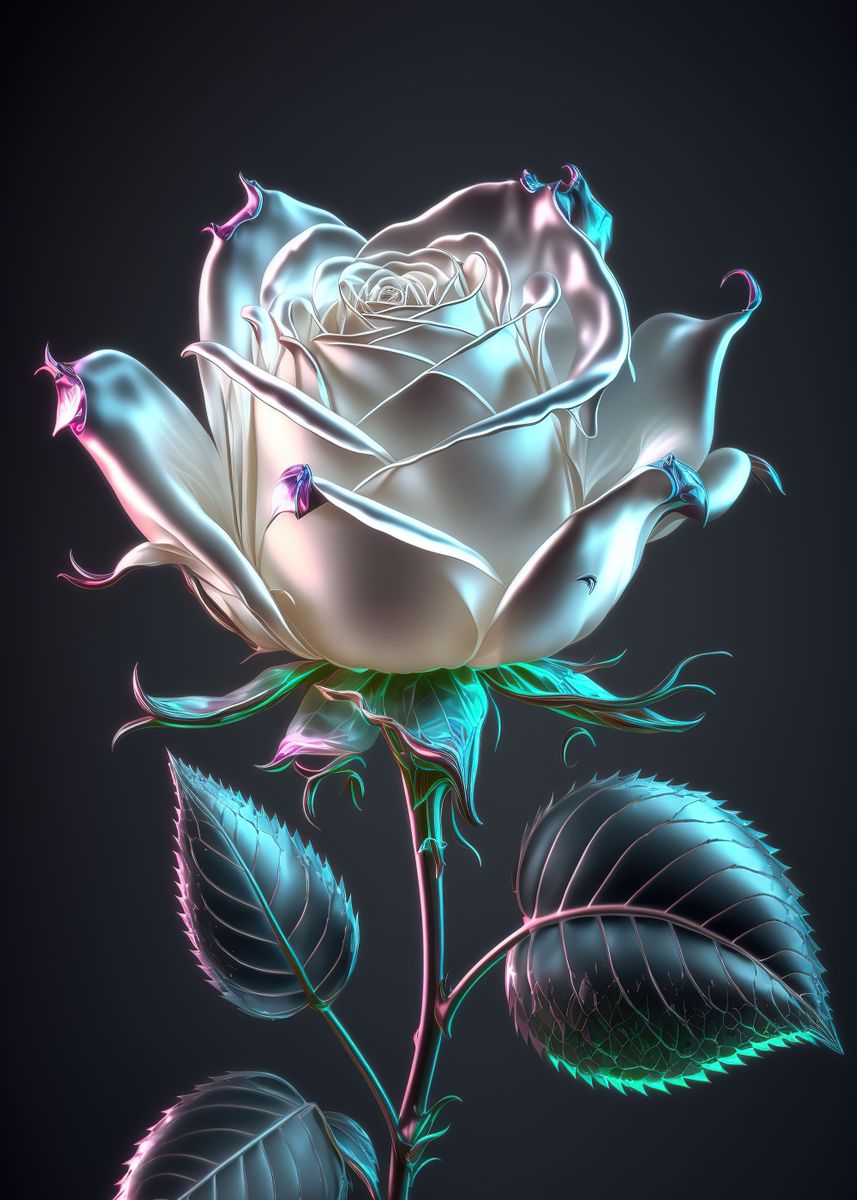 'beautiful rose' Poster, picture, metal print, paint by Chloe Connelly ...