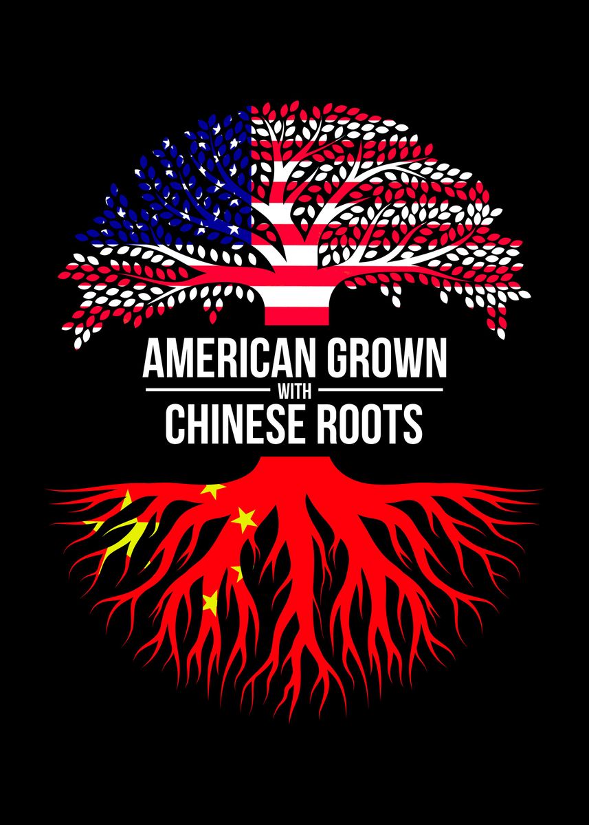 'CHINESE ROOTS' Poster, picture, metal print, paint by Ba Ab | Displate