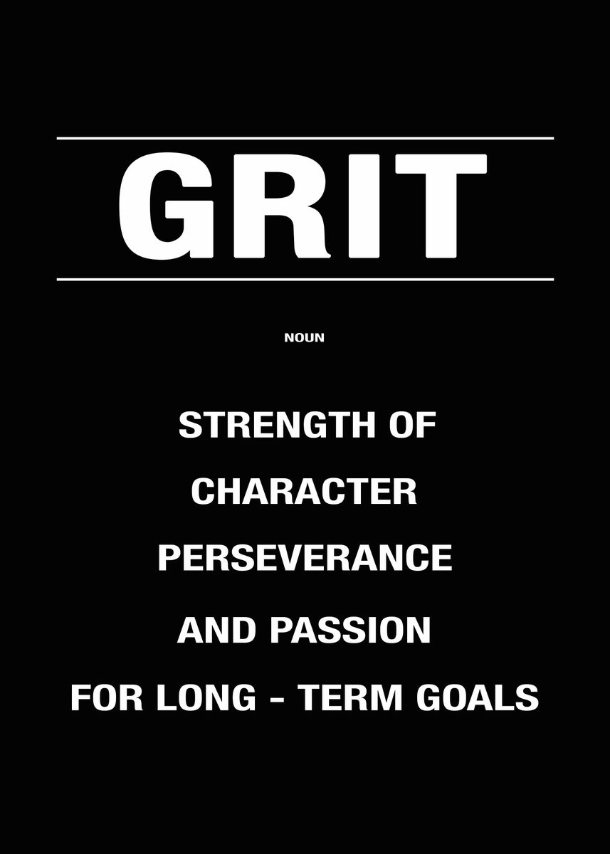 '9 Phrases Grit' Poster, picture, metal print, paint by QTK Design ...