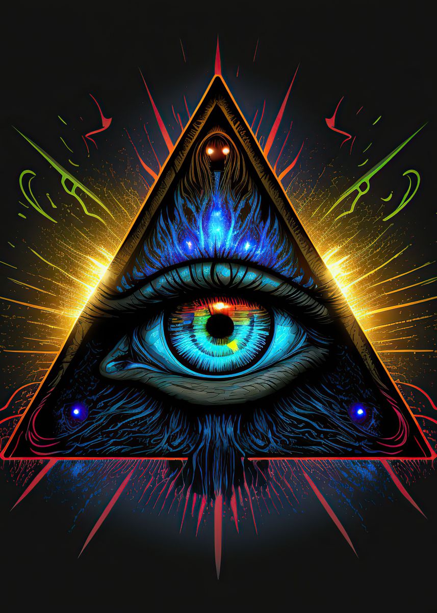 'Eye inside a pyramid' Poster by Klay Nichols | Displate
