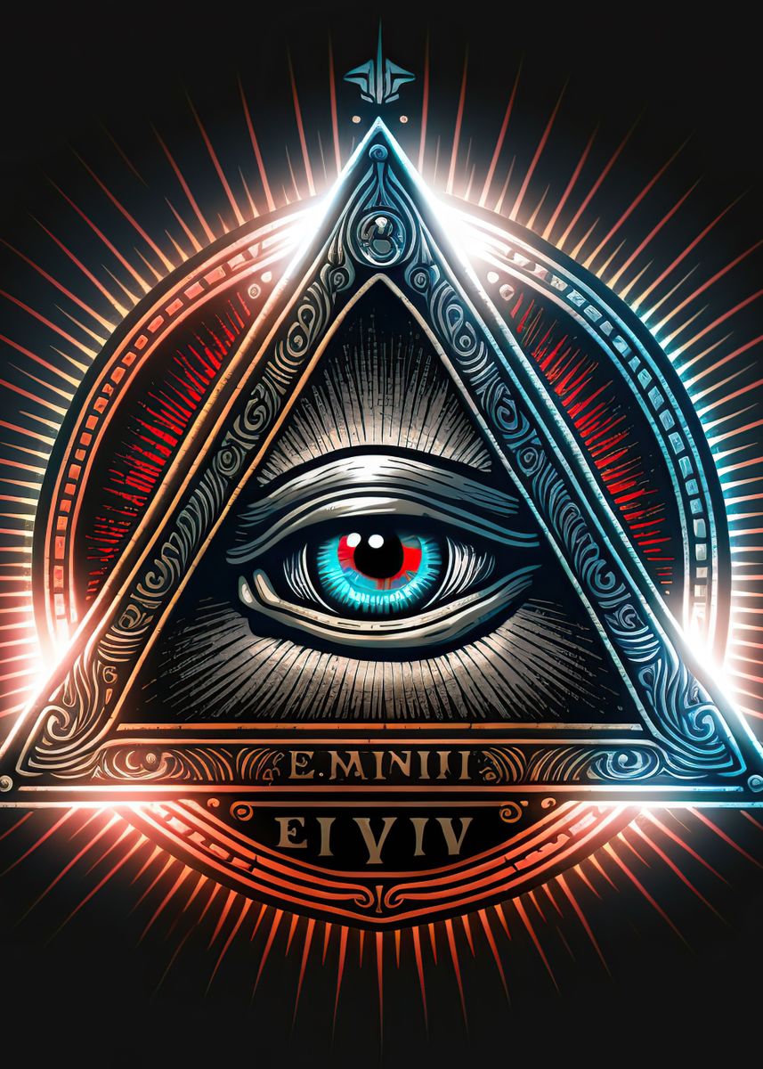'Eye inside a pyramid' Poster, picture, metal print, paint by Klay ...