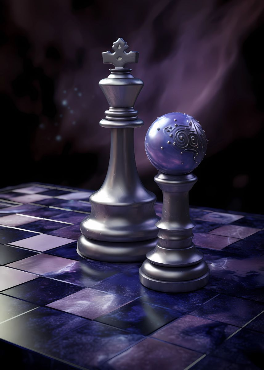'Chess Galaxy Universe 13' Poster, picture, metal print, paint by ...