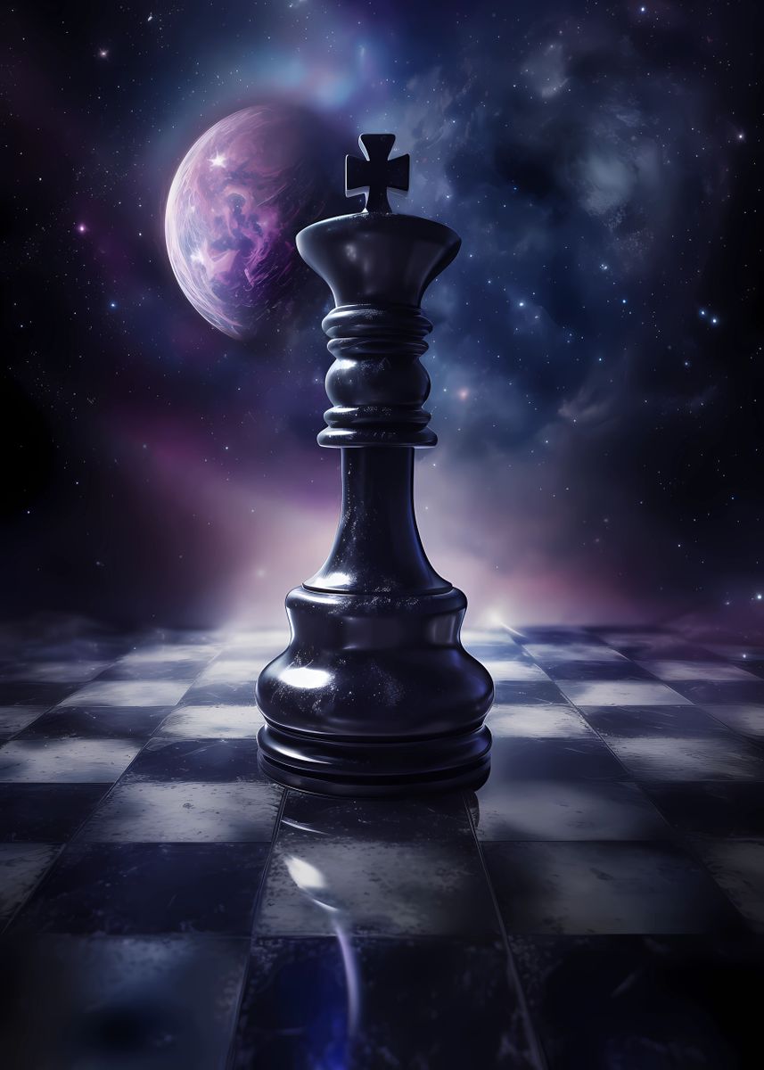 'Chess Galaxy Universe 18' Poster, picture, metal print, paint by ...