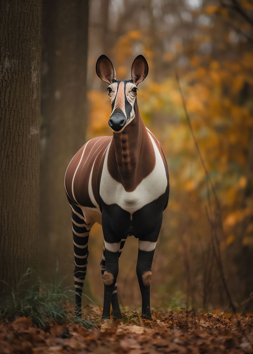 'Exotic Okapi' Poster by Zooscape Wildlife | Displate