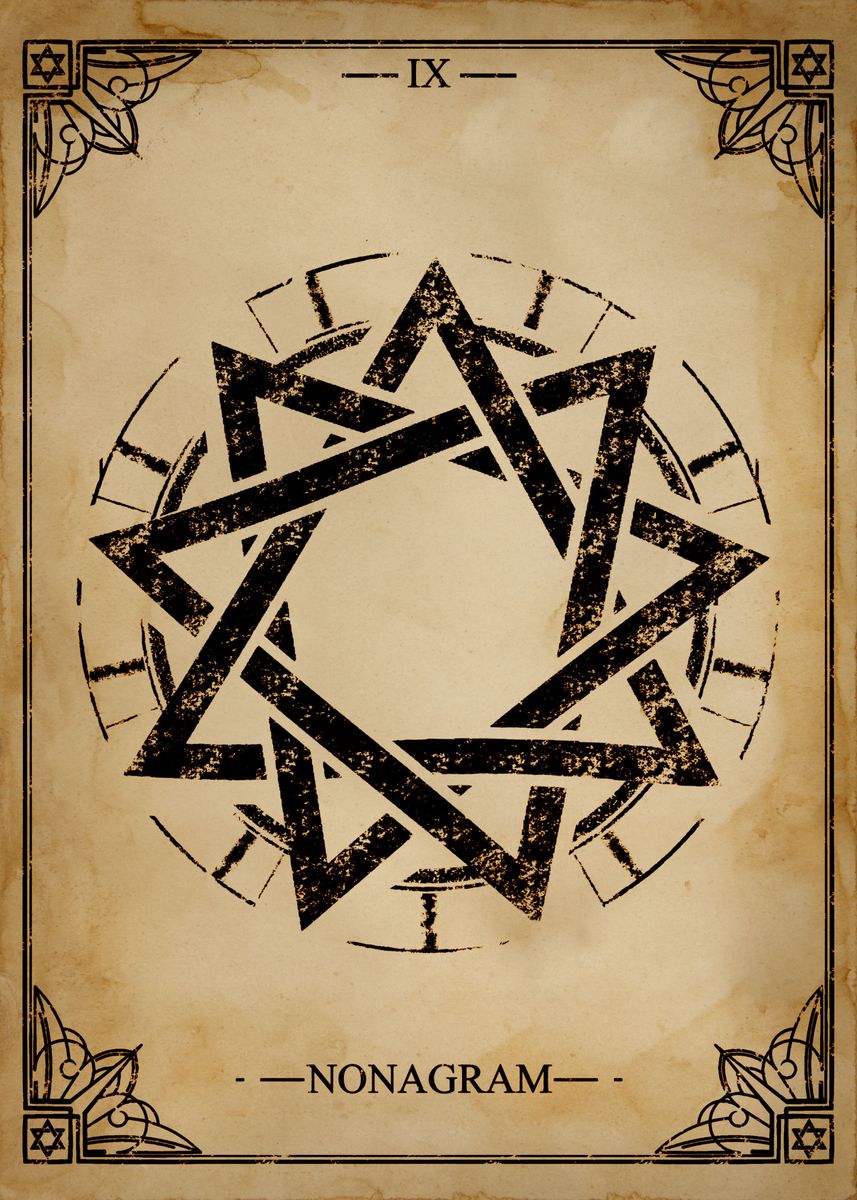 'Nonagram' Poster by Gabriel Medeiros | Displate