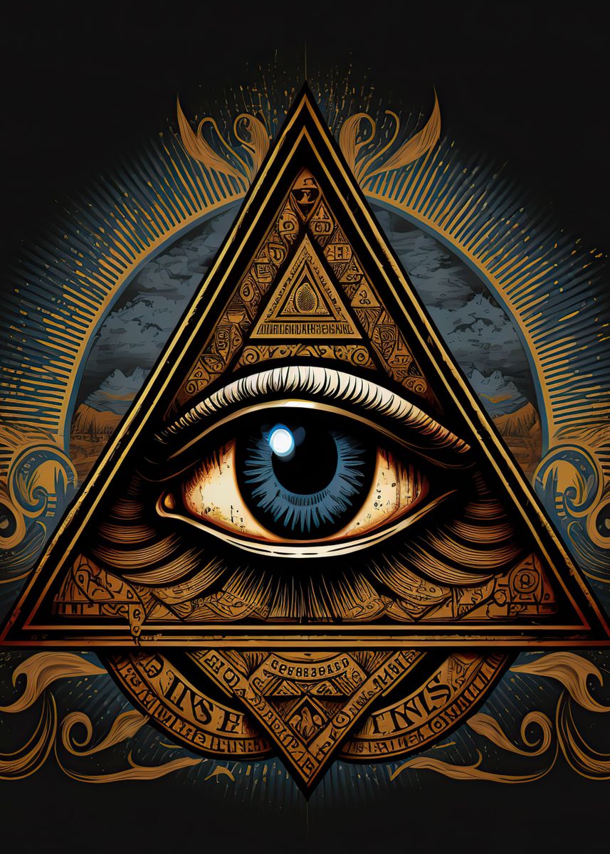 'Eye inside a pyramid' Poster, picture, metal print, paint by Klay ...