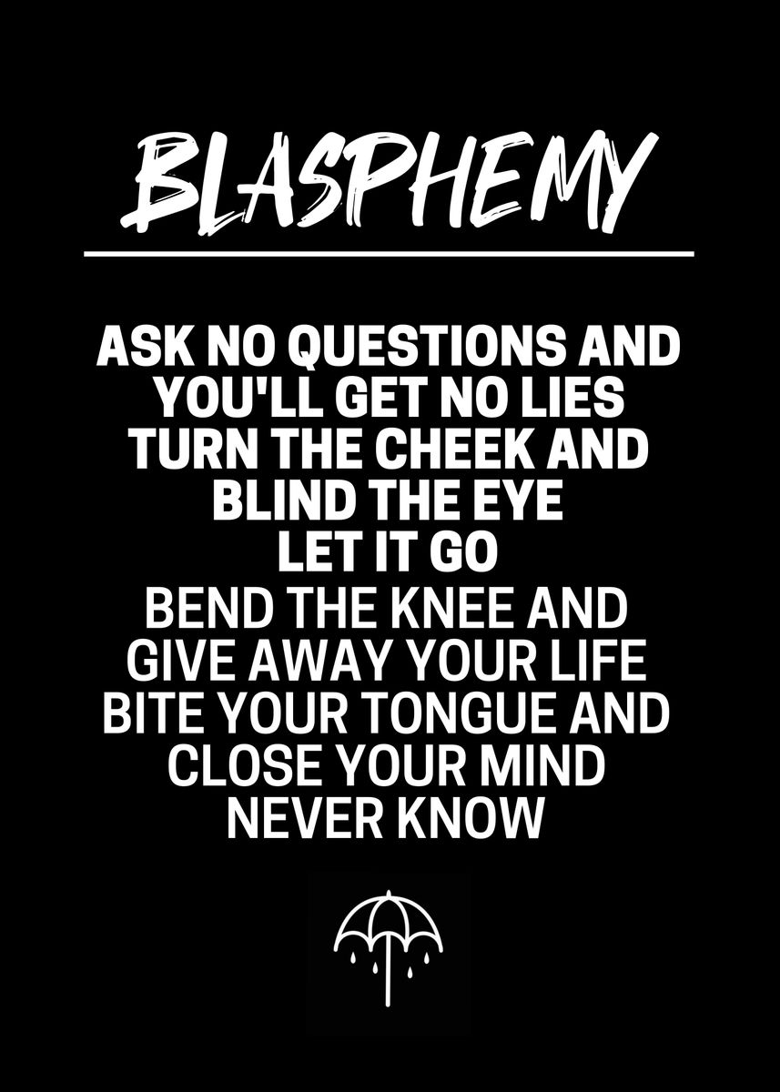 'Music Blasphemy' Poster, picture, metal print, paint by Batrisyia ...