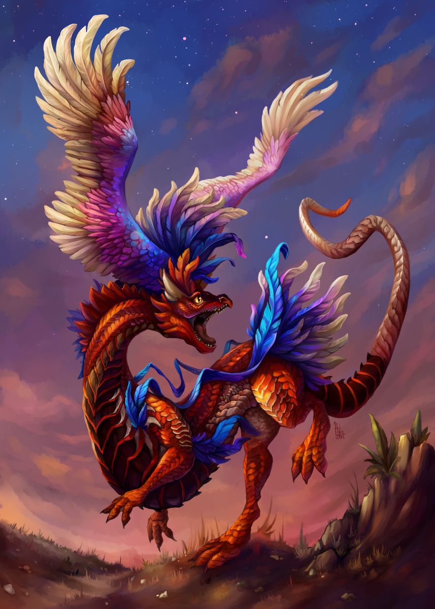 'Winged king of the desert' Poster by Hana Slaya | Displate