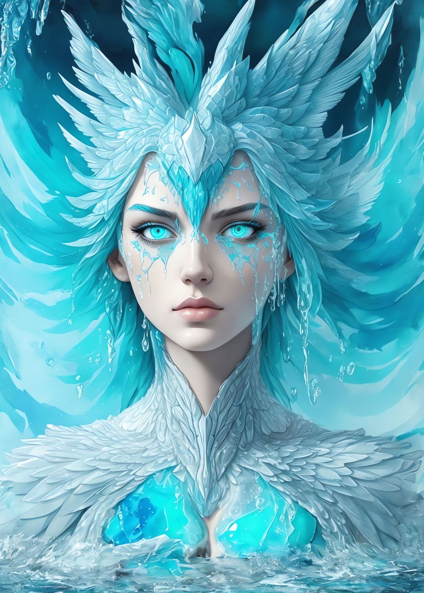 'Frozen Queen' Poster, picture, metal print, paint by Alex Bayu | Displate