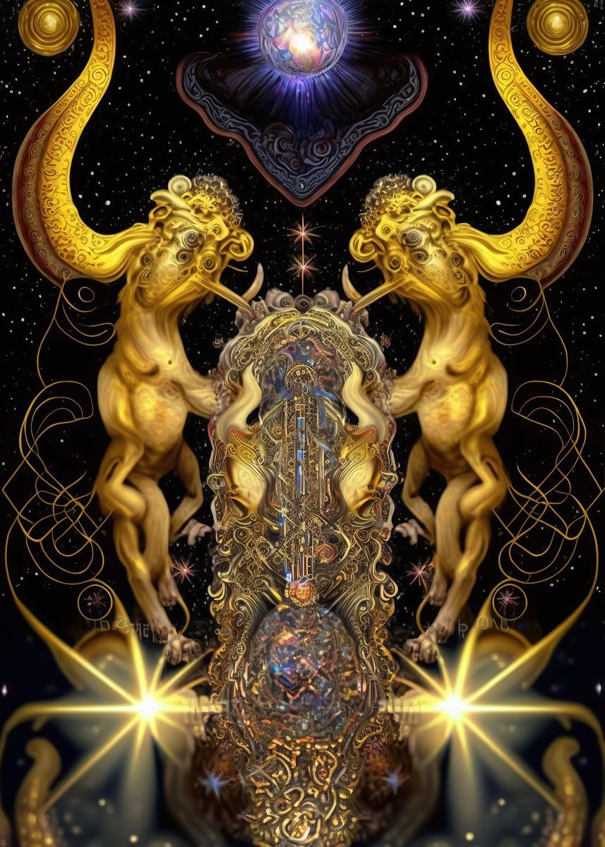 'Agnostic Divine Galactic' Poster, picture, metal print, paint by ...