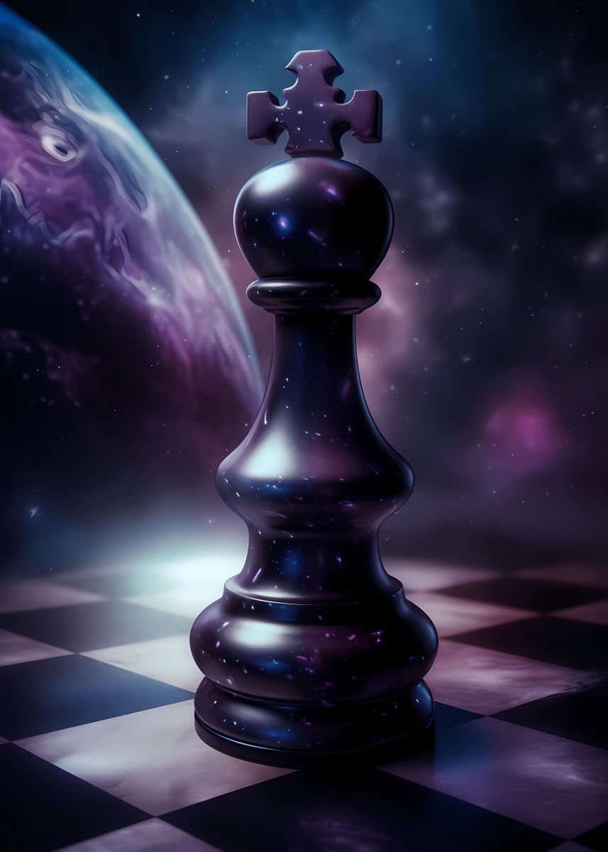 'Chess Galaxy Universe 19' Poster, picture, metal print, paint by ...