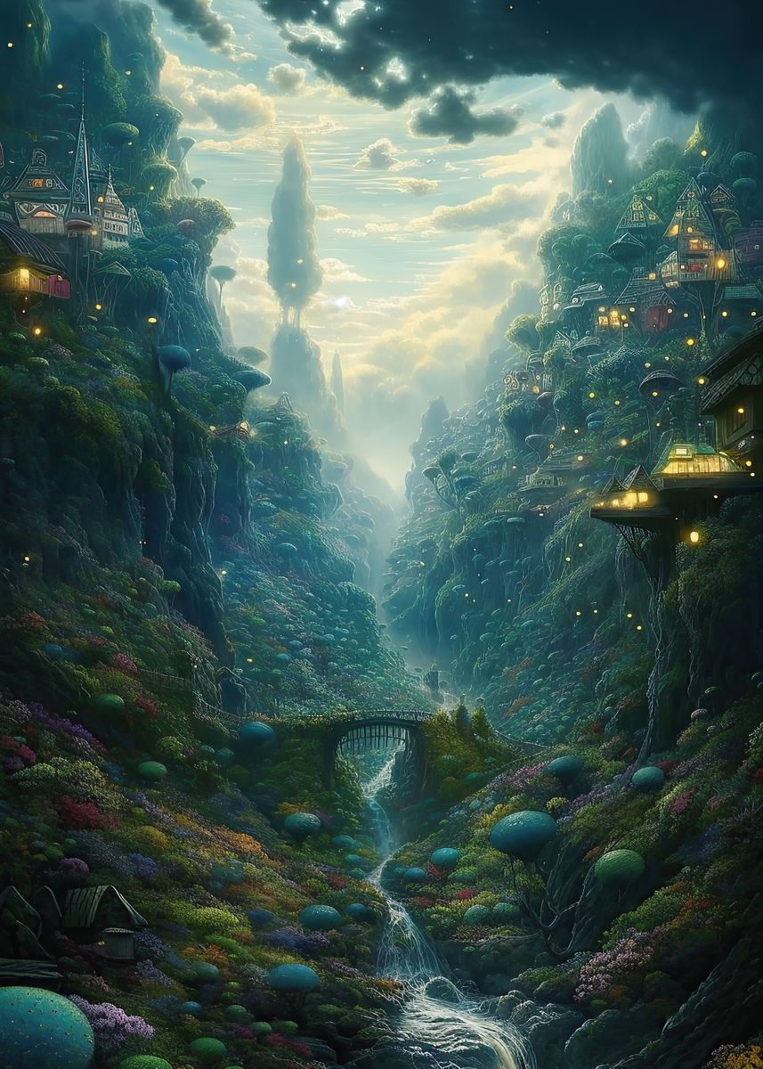 'Fairytale Landscape' Poster by Guillaume Pingard | Displate