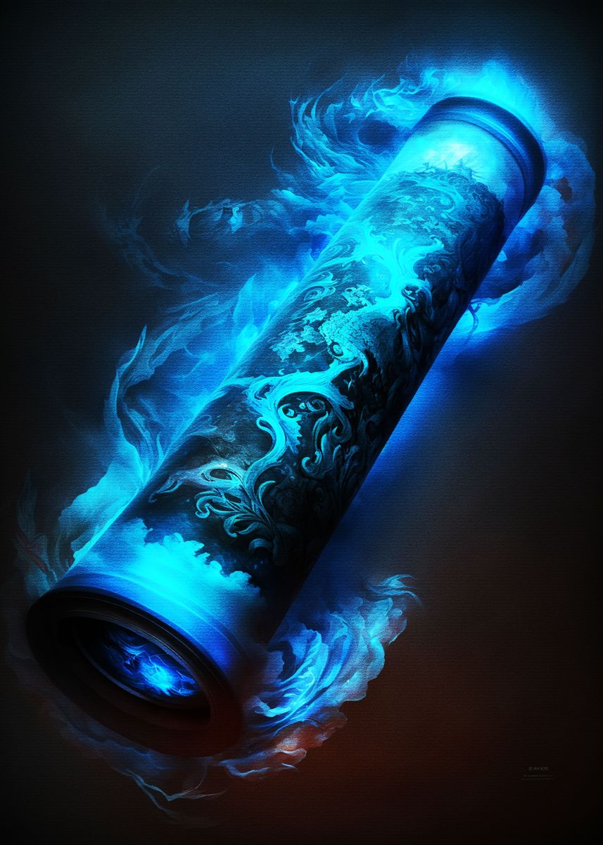 'Powerful magic scroll' Poster, picture, metal print, paint by Coffee ...