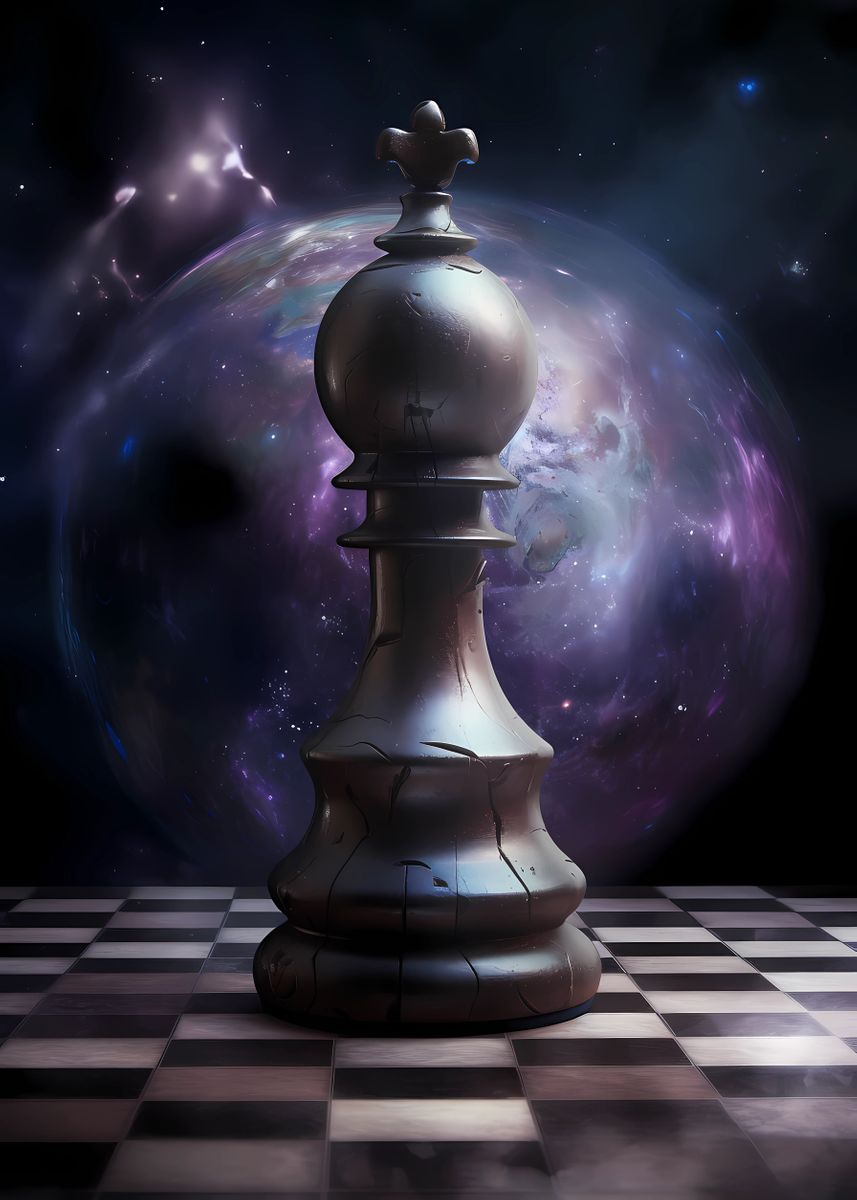 'Chess Galaxy Universe 12' Poster, picture, metal print, paint by ...