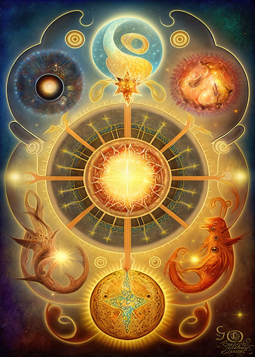 'Agnostic Divine Galactic' Poster, picture, metal print, paint by ...