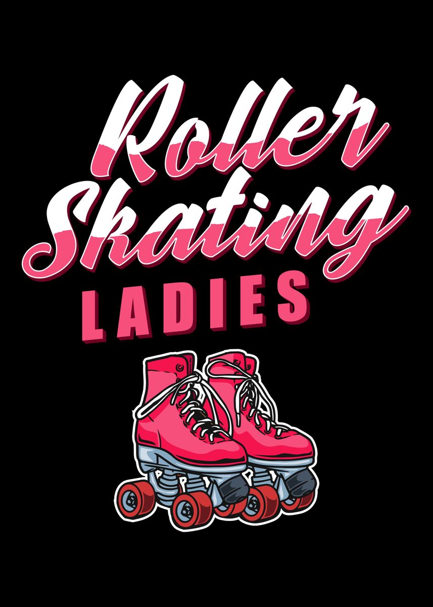 'Roller Skating' Poster, picture, metal print, paint by BobbyBubble ...
