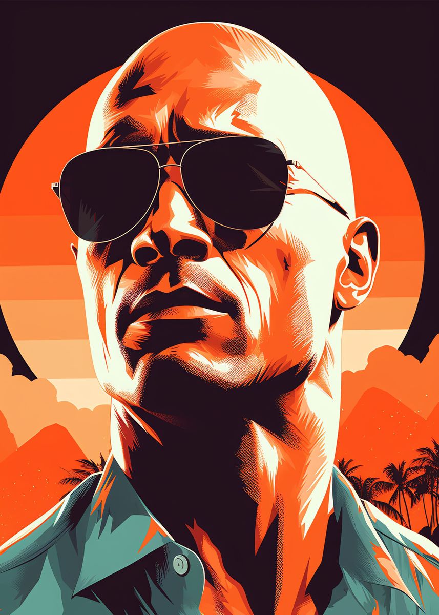 'Dwayne Johnson' Poster, picture, metal print, paint by Art Concept ...